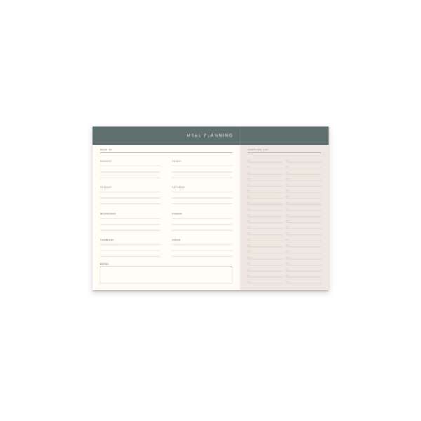 Loop & Tie - Meal Planning Weekly Notepad